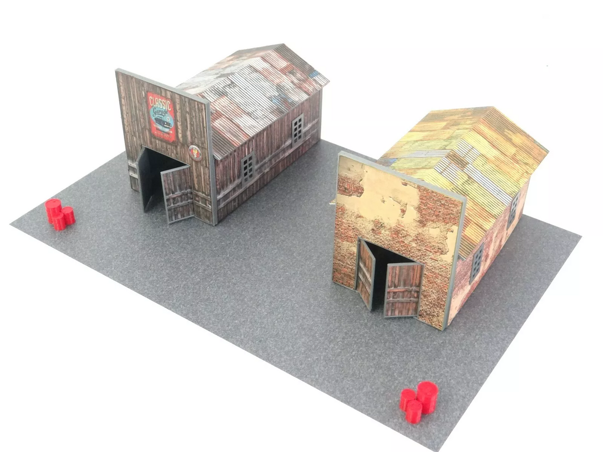 Diorama model kit Scale 1:60-1:64 Auto garages Car models display Size ...