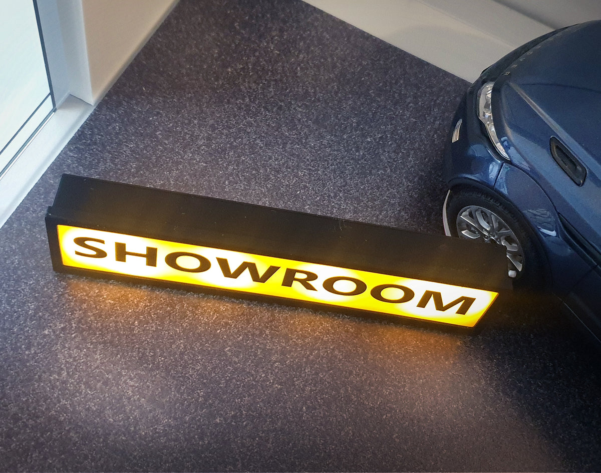 Light box sign Showroom – dioramatoys