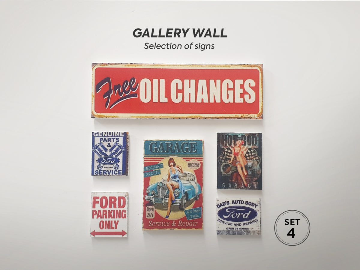 Diorama Accessories for garage models Diorama parts Advertising signs ...