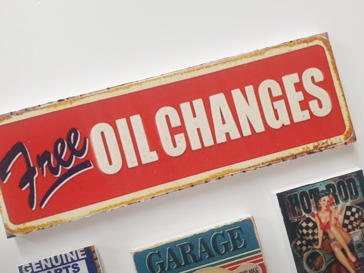 Diorama Accessories for garage models Diorama parts Advertising signs ...