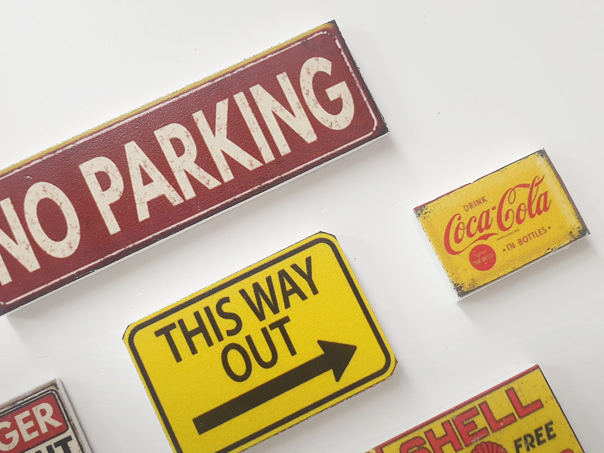 Diorama Accessories for garage models Diorama parts Advertising signs ...