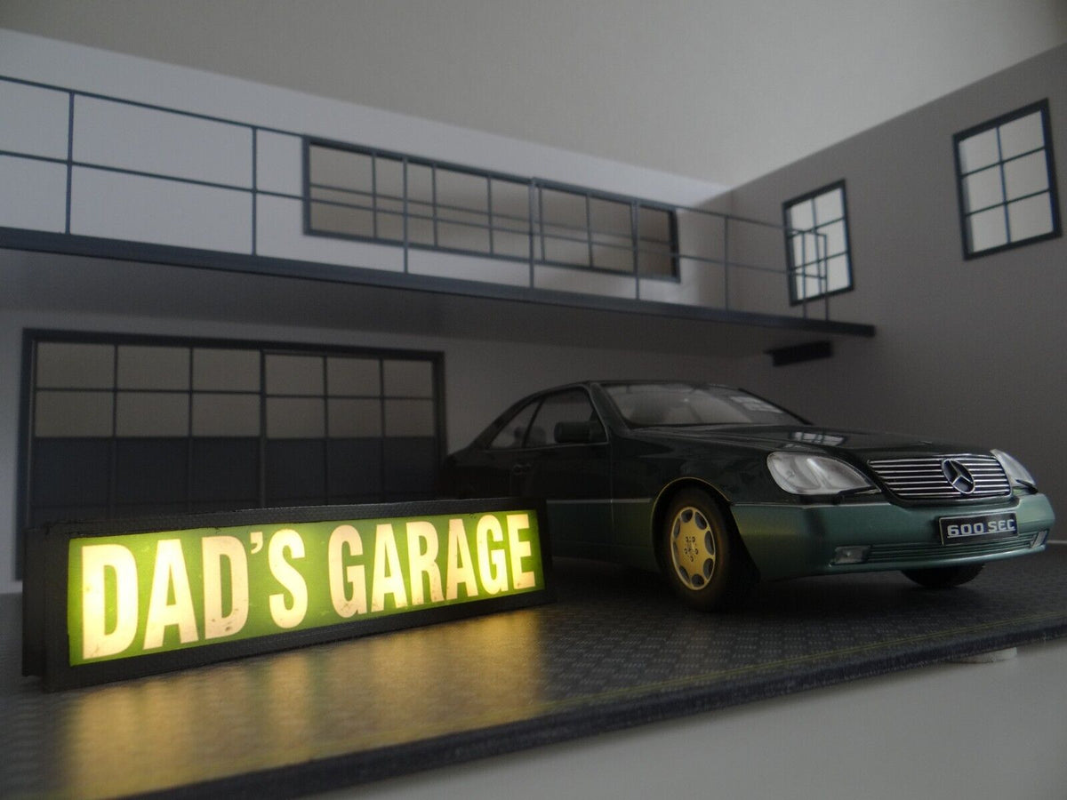 LED Sign Diorama car garage decoration Diorama Auto garage accessories ...
