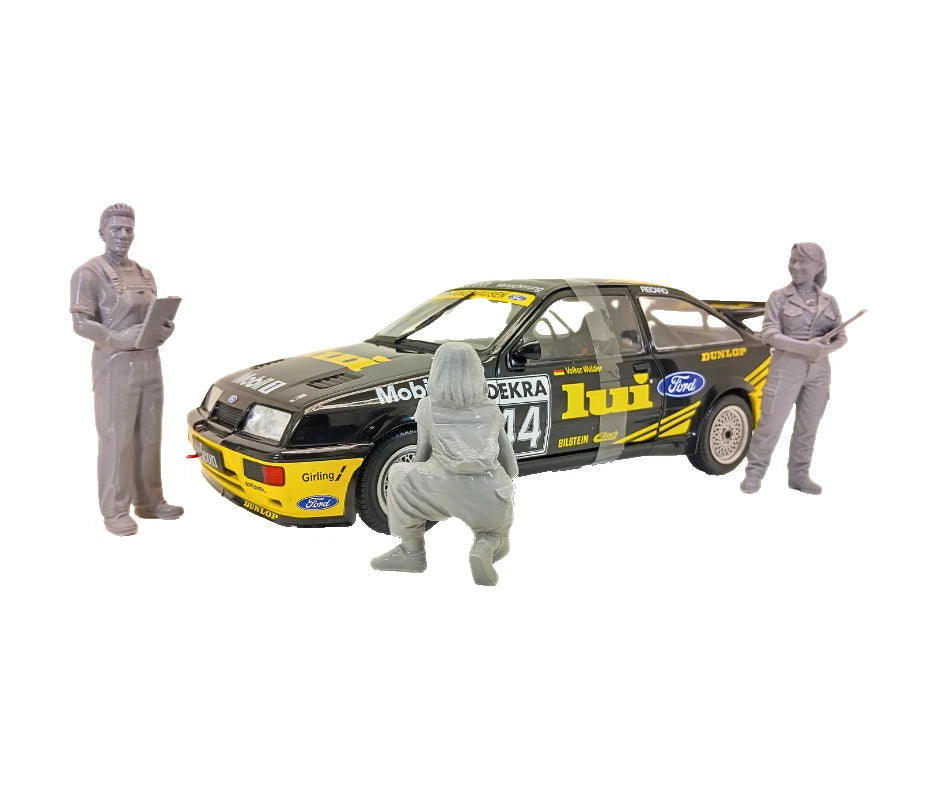 Mechanic Figures 1:18 Scale Diorama Garage Accessories Human Model Set ...