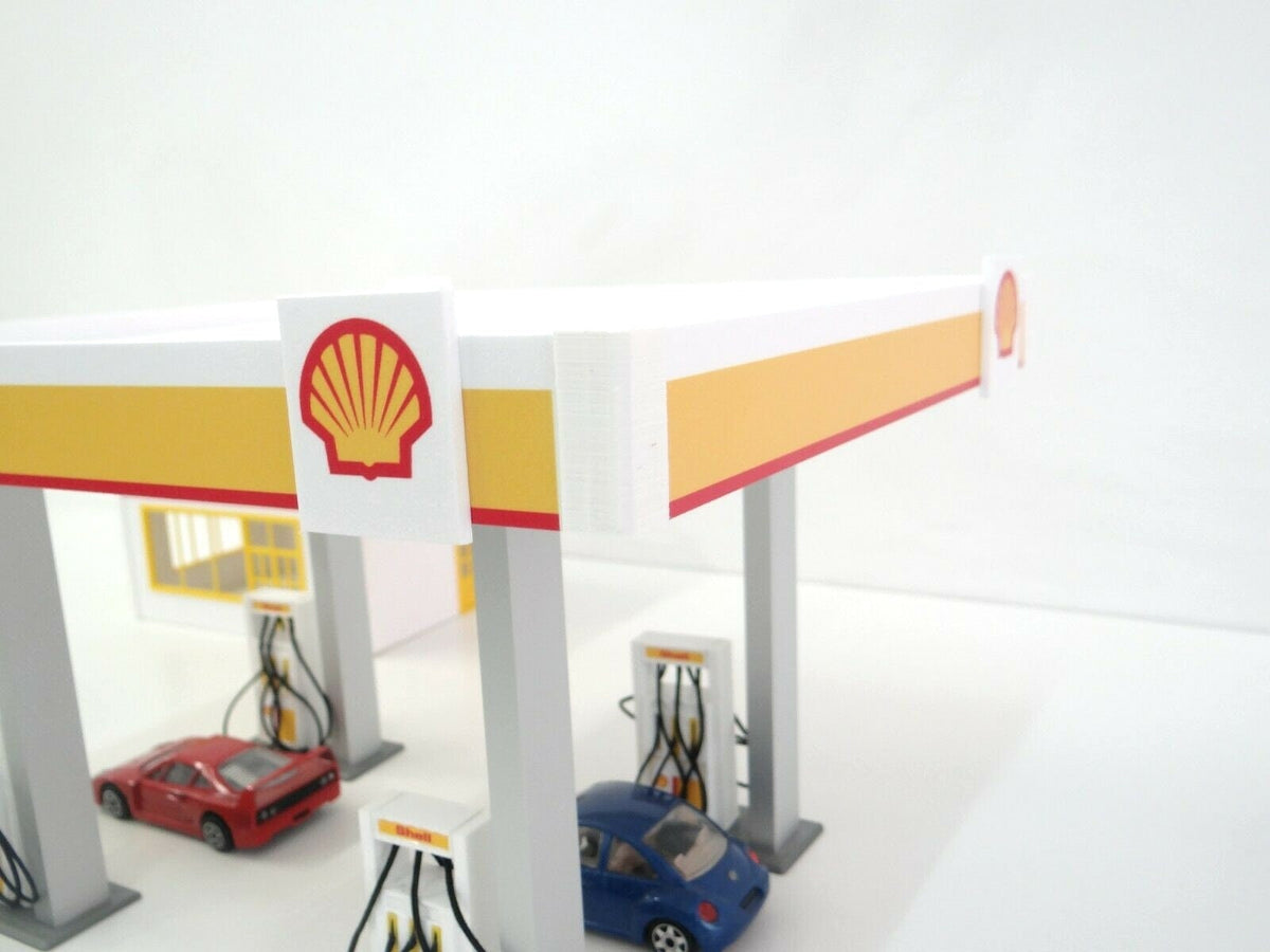 Gas Station Scale 1:43 Diorama Model Kit Petrol Station Display ...