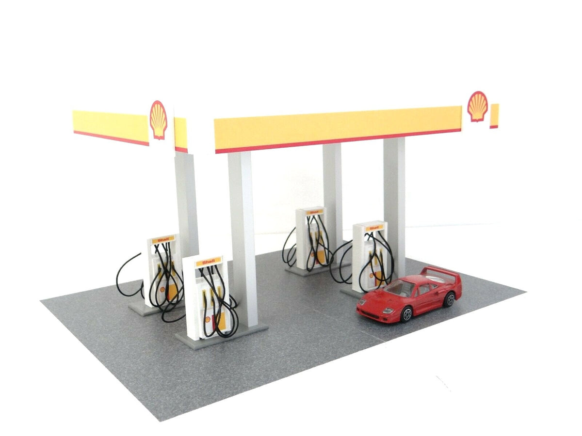 Scale 1:43 Diorama petrol station Gas station miniature model – dioramatoys