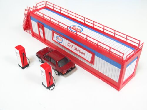 Gas Petrol Station Diorama Decoration 1:43 Display Container Miniature ...