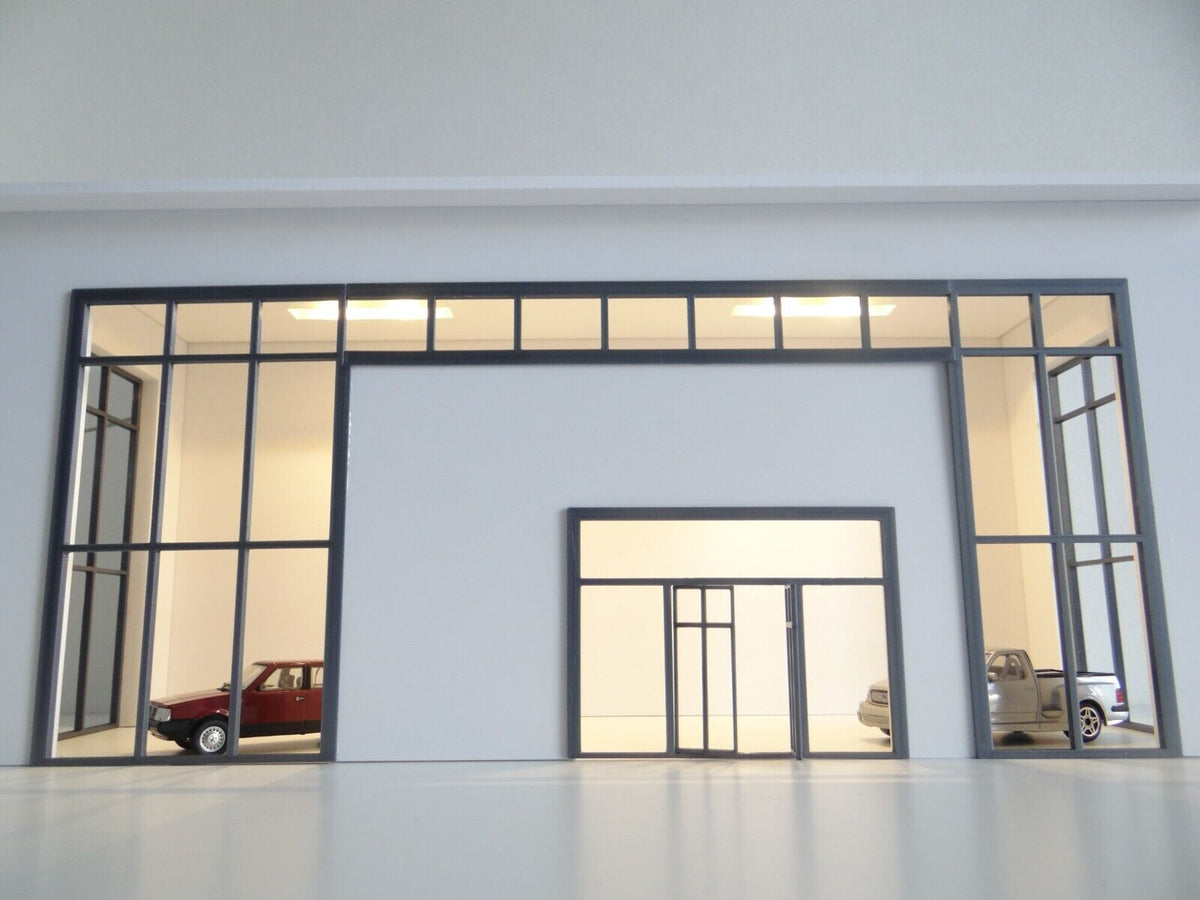 Scale 1:43 Showroom with LED lighting Model cars display Diorama model ...