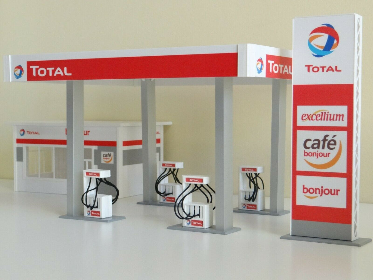 Gas Station Scale 1:43 Diorama Model Kit Petrol Station Display ...