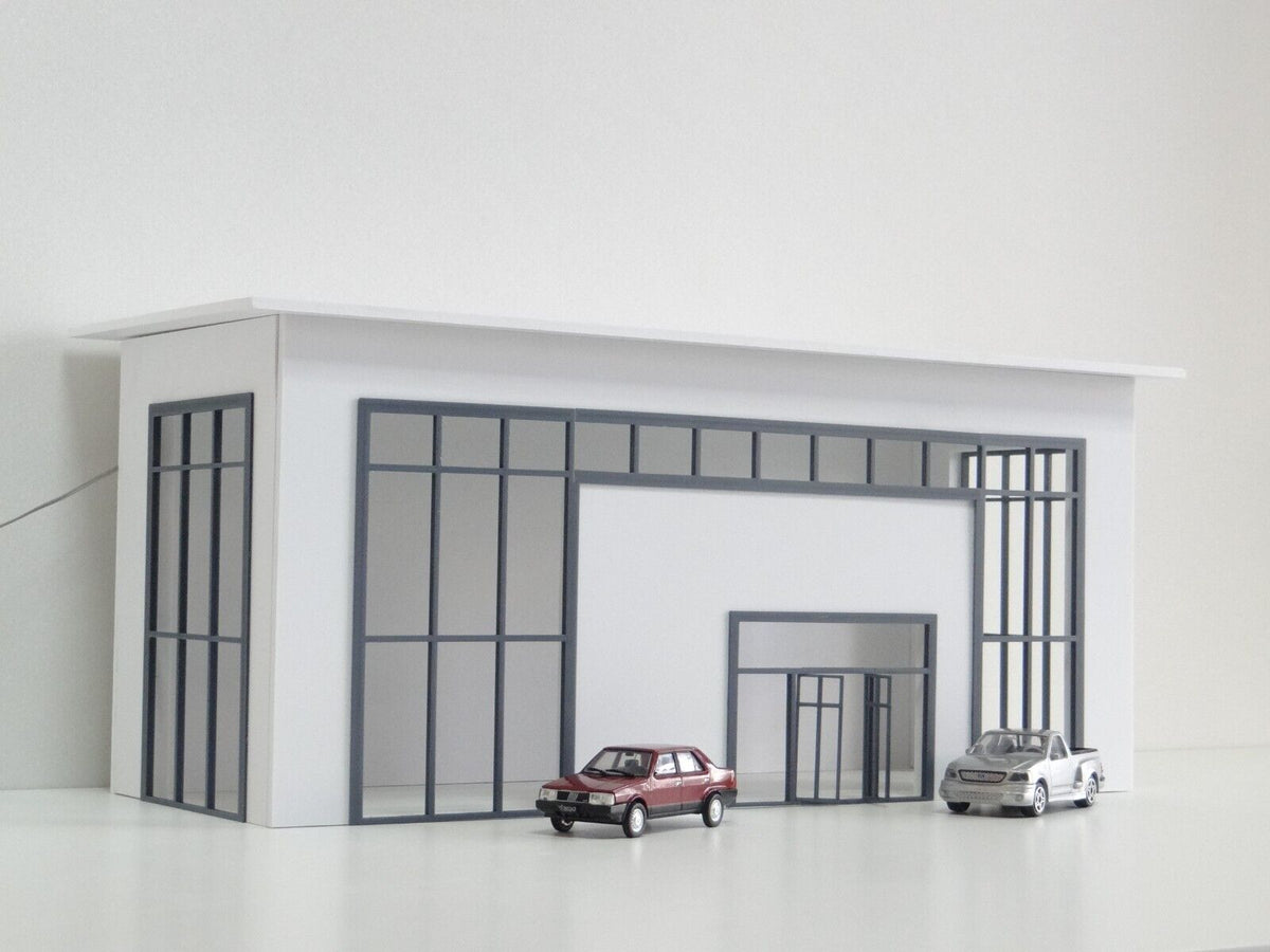 Scale 1:43 Showroom with LED lighting Model cars display Diorama model ...