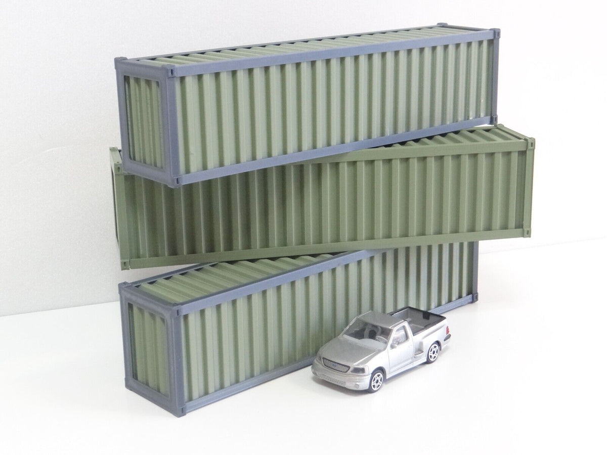 Scale 1:43 Diorama shipping containers Model cars display decoration ...
