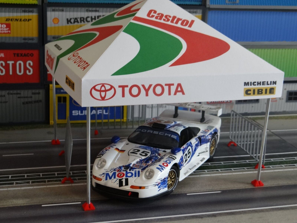 Scale 1:18 Rally tent Diorama model kit Sports car display Model cars ...