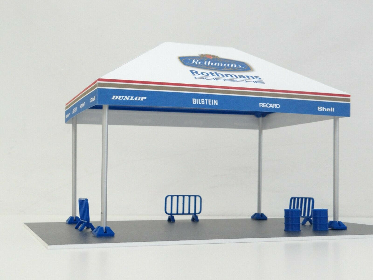 Sport Car Tent Scale 1:43 Rally Tent with Parking Base Diorama Display ...